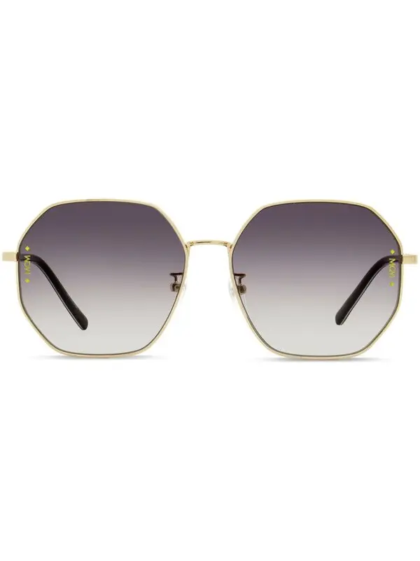 Mcm 165slb Visetos-print Sunglasses - Gold