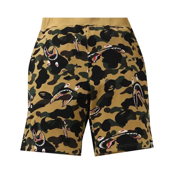 A BATHING APE 1st Camo Wide Sweatshort - Yellow