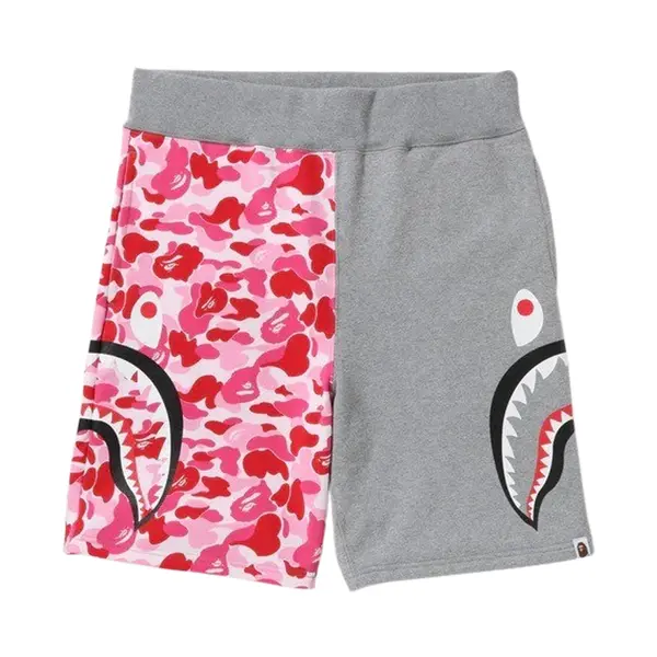 A BATHING APE Camo Side Shark Sweat Shorts