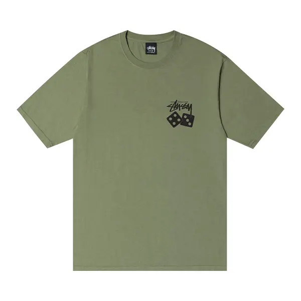 StÜssy Dice Pigment Dyed Tee - Green