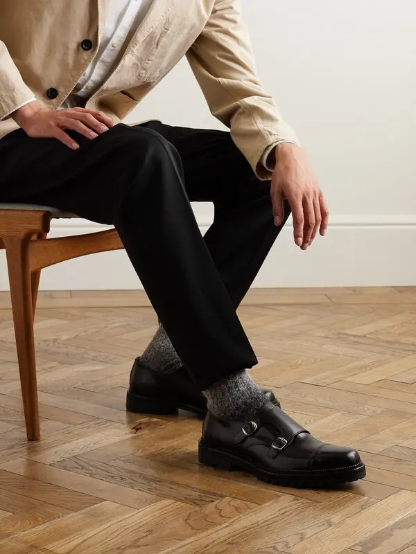 Mr P. Olie Leather Monk-strap Shoes