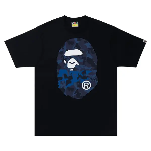 A BATHING APE Sand Camo Big Ape Head Tee - Black