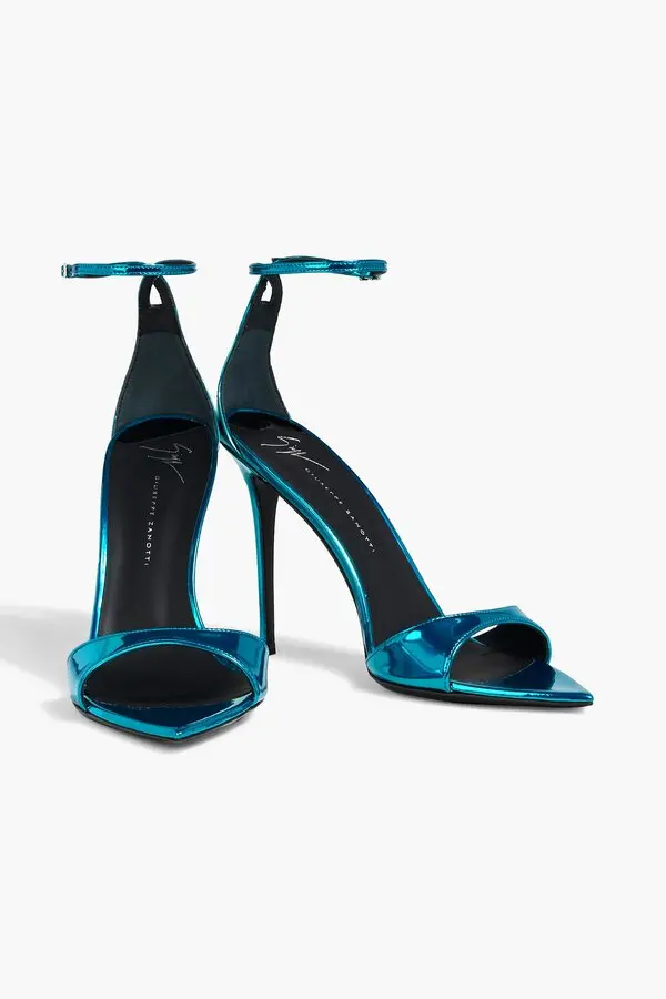 GIUSEPPE ZANOTTI Intriigo 105 Mirrored Sandals - Turquoise