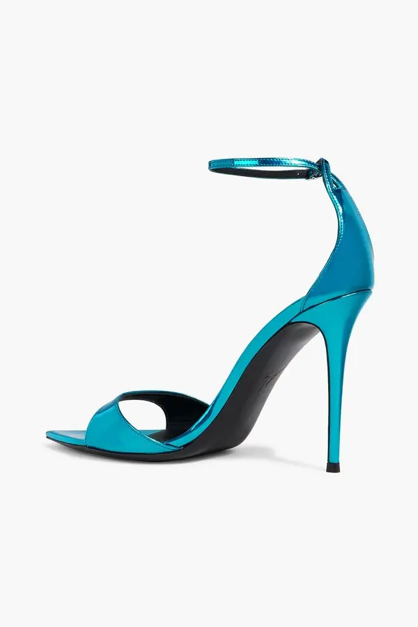 GIUSEPPE ZANOTTI Intriigo 105 Mirrored Sandals - Turquoise