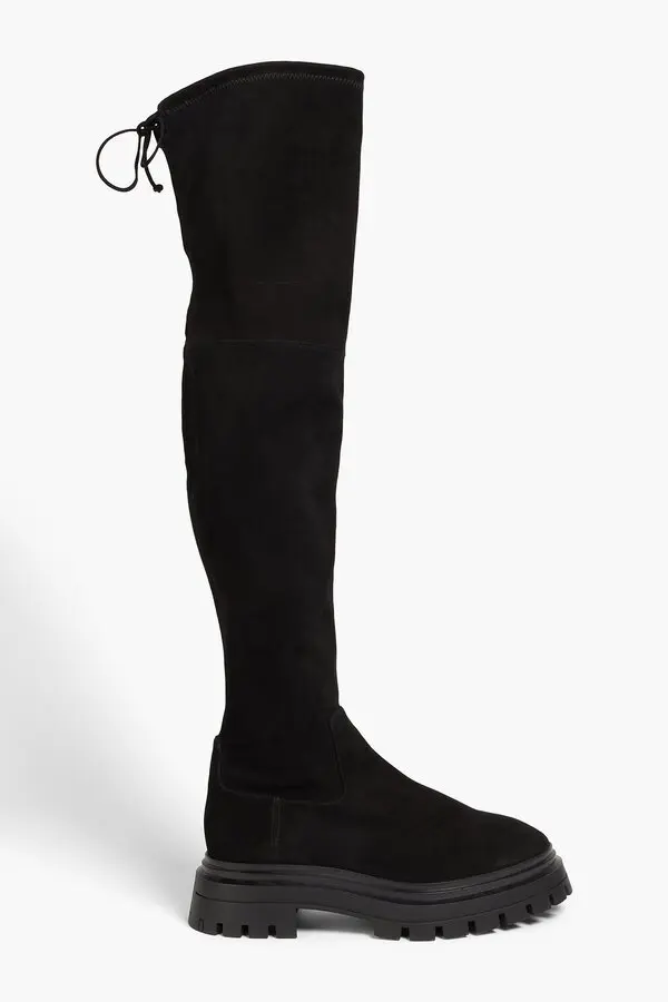 STUART WEITZMAN Bedfordland Stretch-suede Over-the-knee Boots - Black