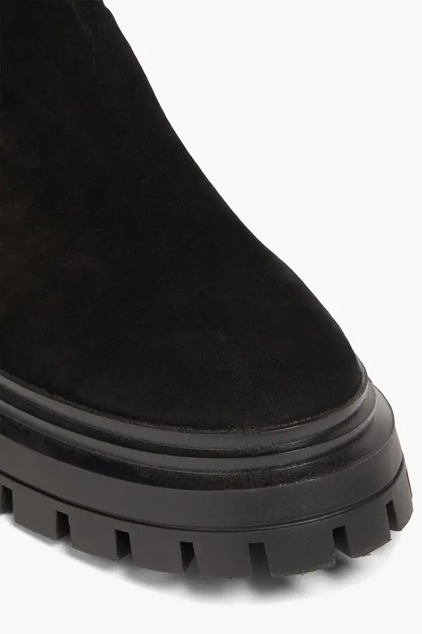 STUART WEITZMAN Bedfordland Stretch-suede Over-the-knee Boots - Black