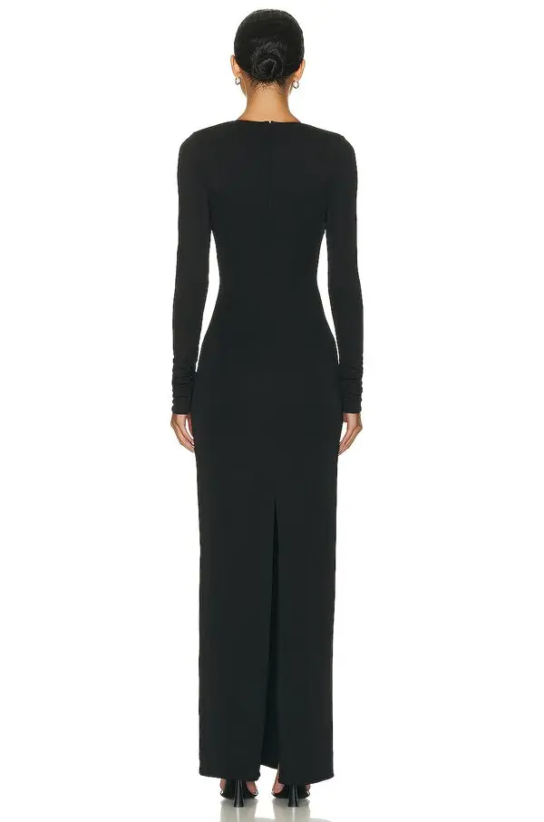 Helsa Matte Jersey Cut Out Dress - Black | Editorialist