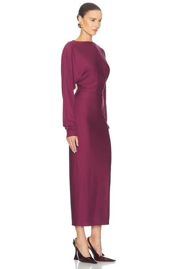 HELSA Matte Jersey Open Back Dress