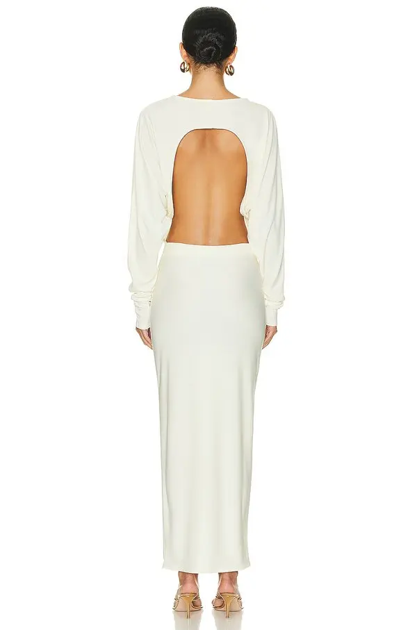 HELSA Matte Jersey Open Back Dress