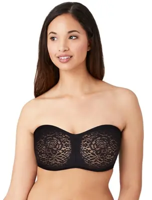 Wacoal Halo Lace Strapless Underwire Bra - Black