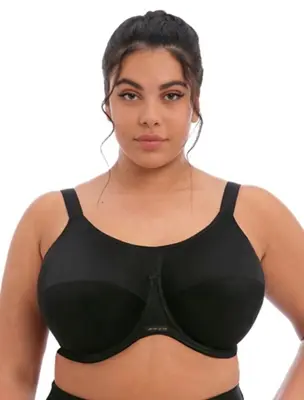 Wacoal Elomi Energise Full Figure Underwire Sport Bra - Black