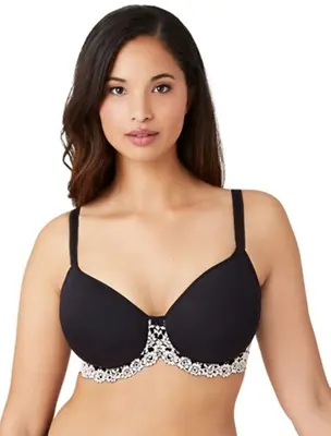 Wacoal Embrace Lace T-shirt Bra Wild Azalea/cradle Pink - Black