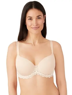 Wacoal Embrace Lace T-shirt Bra Wild Azalea/cradle Pink - Sand Ivory