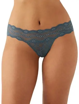 Wacoal Lace Kiss Thong - Stormy Weather