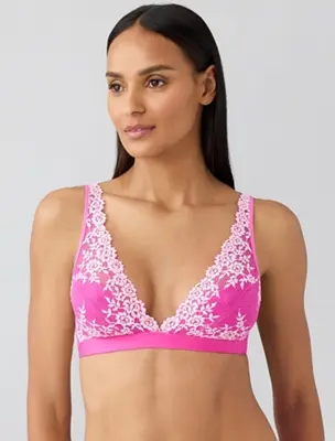 Wacoal Embrace Lace Wire Free Bralette - Wild Azalea Cradle Pink