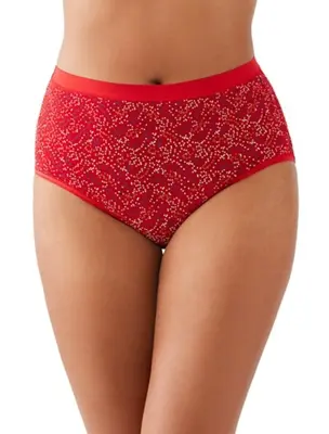 Wacoal Understated Cotton Brief - Equestrian Red Scattered Dot