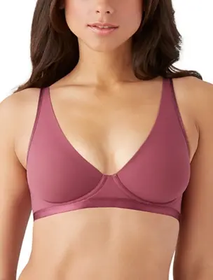 Wacoal Nearly Nothing Plunge Underwire Bra - Maroon