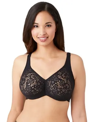 Wacoal Halo Lace Full Figure Underwire Bra - Black