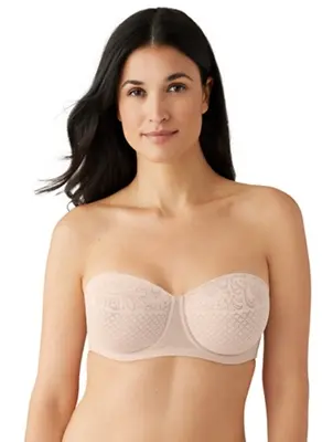 Wacoal Visual Effects Strapless Minimizer Bra - Sand