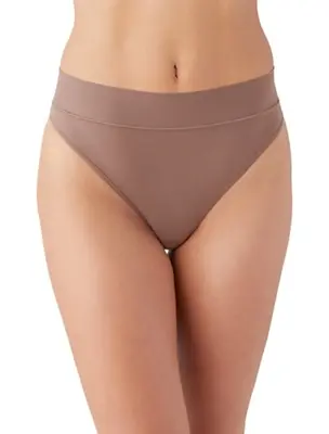 Wacoal Nearly Nothing Hi-waist Thong - Peppercorn