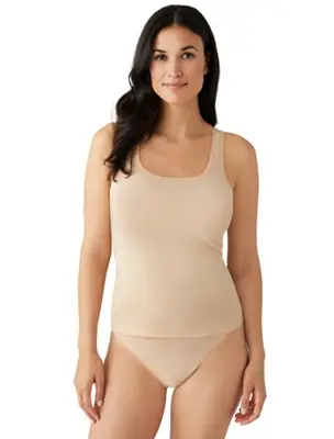 Wacoal Understated Cotton Tank - Sand