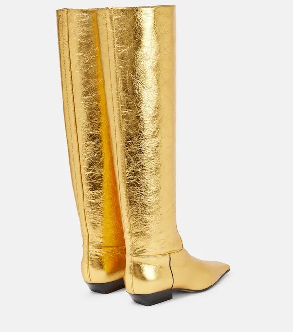 Khaite Marfa Metallic Knee-high Boots - Gold