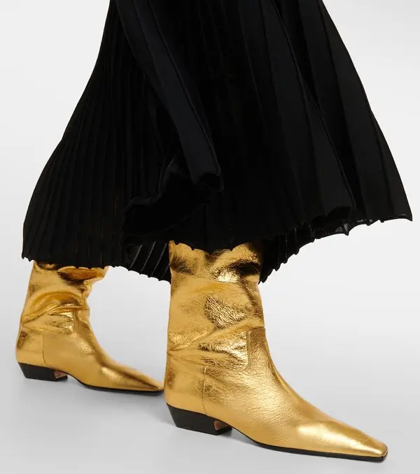 Khaite Marfa Metallic Knee-high Boots - Gold
