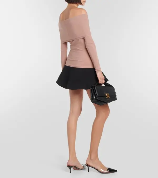 Alaïa Off-shoulder Jersey Top - Neutrals