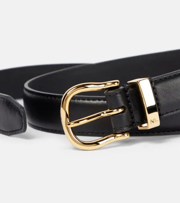 NILI LOTAN Leather Belt - Black
