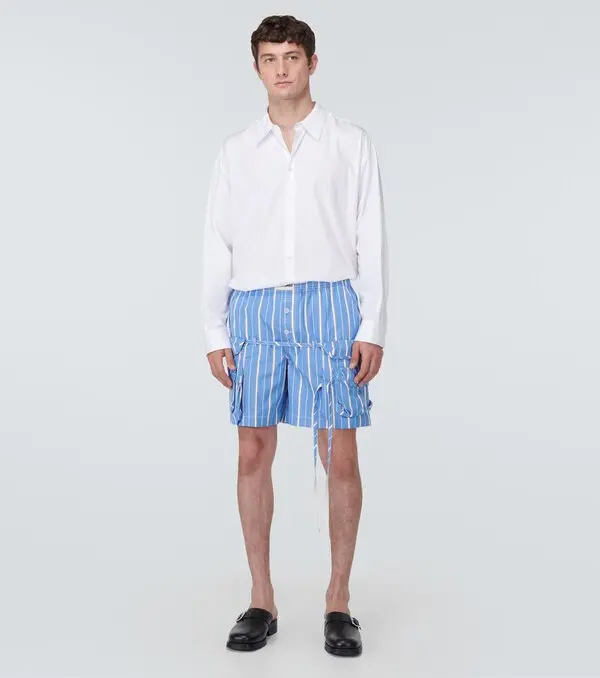 Jacquemus Le Short Trivela Striped Cotton Shorts