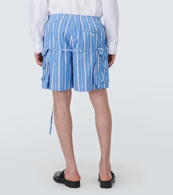 Jacquemus Le Short Trivela Striped Cotton Shorts