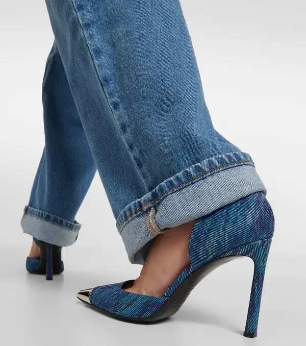 AREA X Sergio Rossi Denim Pumps