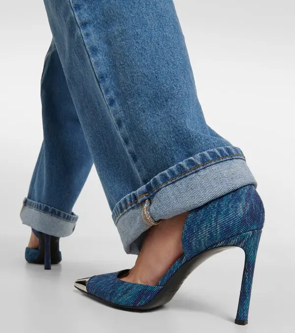 AREA X Sergio Rossi Denim Pumps