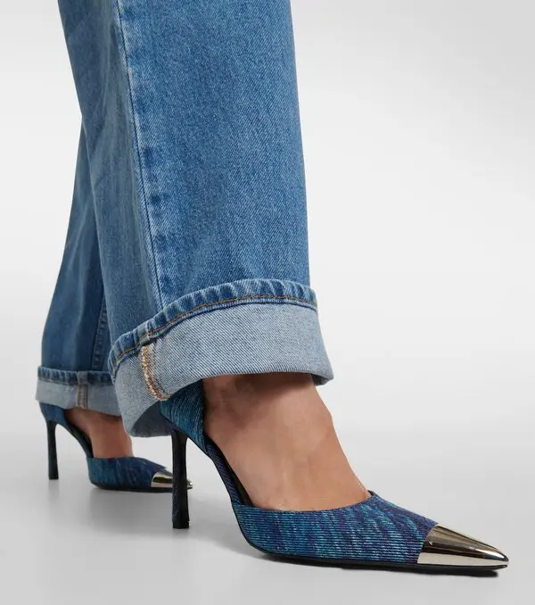 AREA X Sergio Rossi Denim Pumps