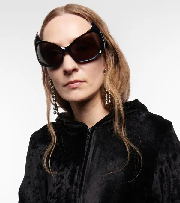 Balenciaga Gotham Cat-eye Sunglasses - Black