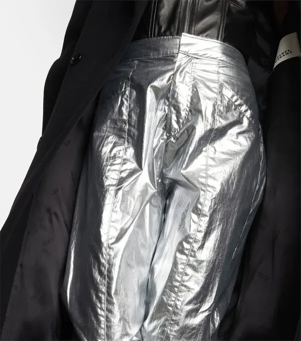 Isabel Marant Étoile Anea Coated High-rise Pants - Silver