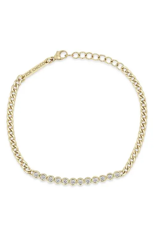 Zoe Chicco 14k Gold Diamond Tennis Bracelet