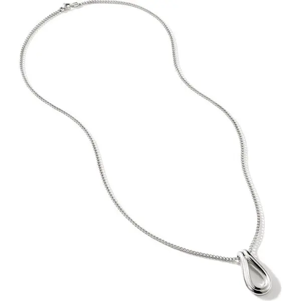 John Hardy Sterling Surf Pendant Necklace - Silver