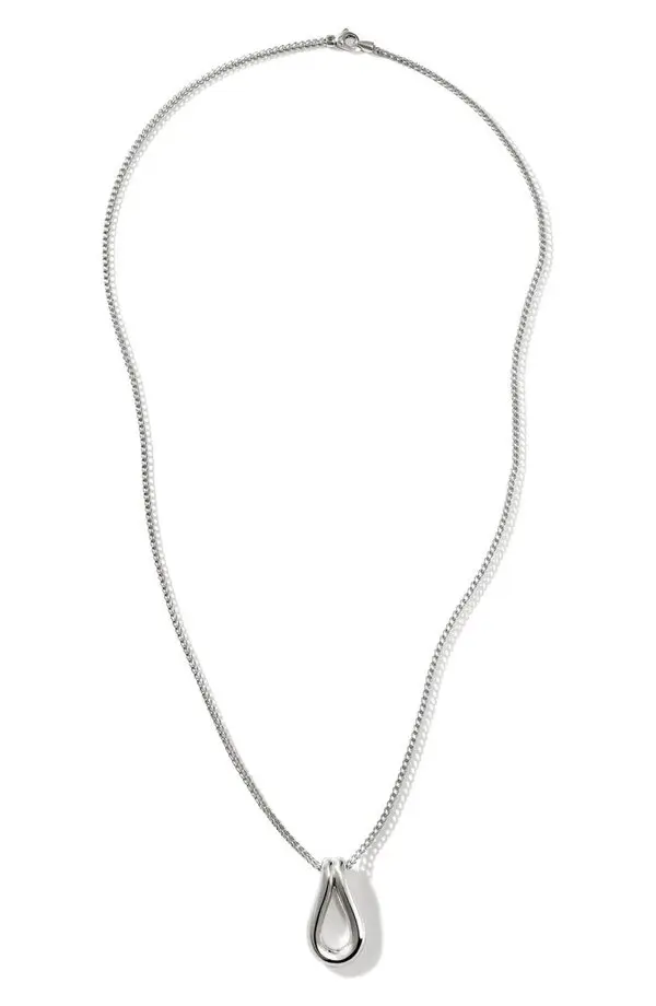 John Hardy Sterling Surf Pendant Necklace - Silver