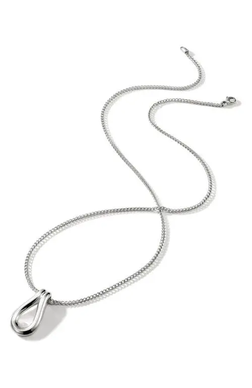 John Hardy Sterling Surf Pendant Necklace - Silver