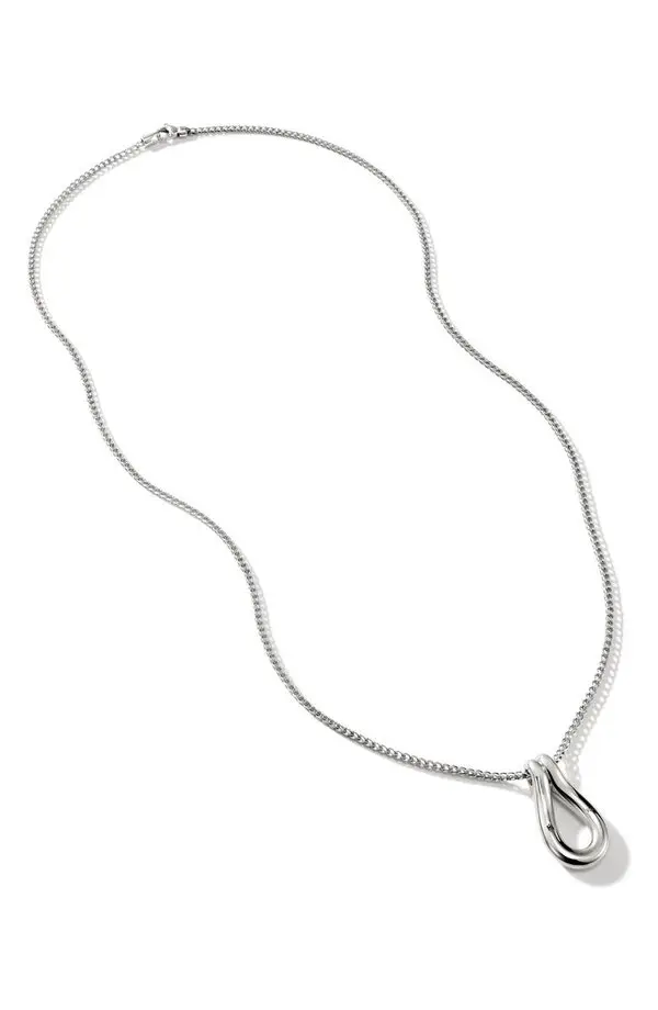 John Hardy Sterling Surf Pendant Necklace - Silver