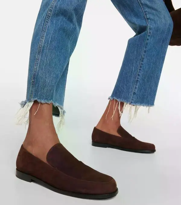 Khaite Alessio Suede Loafers
