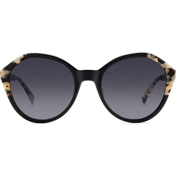 Kate Spade New York Jezebel 54mm Round Sunglasses - Black/grey Shaded