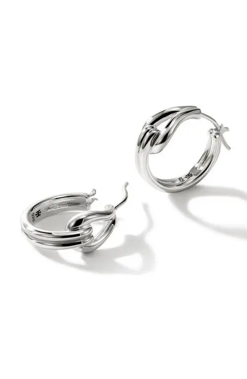 John Hardy Sterling Hoop Earrings - Silver