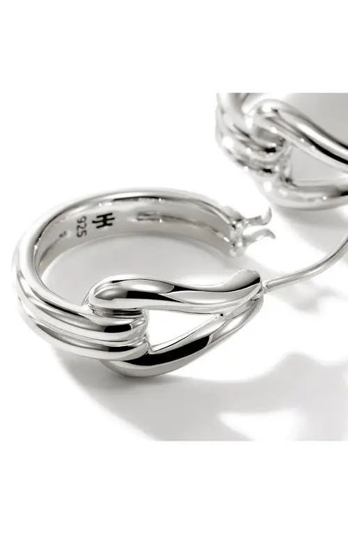 John Hardy Sterling Hoop Earrings - Silver