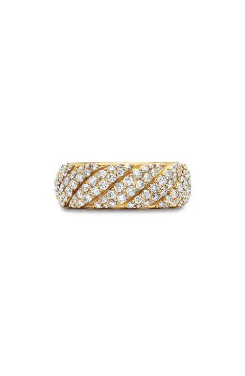 David Yurman Sculpted Cable Band Ring - 18k Yellow Gold