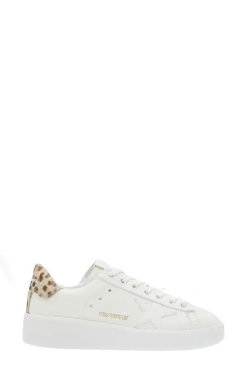 GOLDEN GOOSE Purestar Leather Sneakers - White/leopard