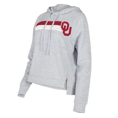 CONCEPTS SPORT Oklahoma Sooners Cedar Tri-blend Raglan Pullover Hoodie
