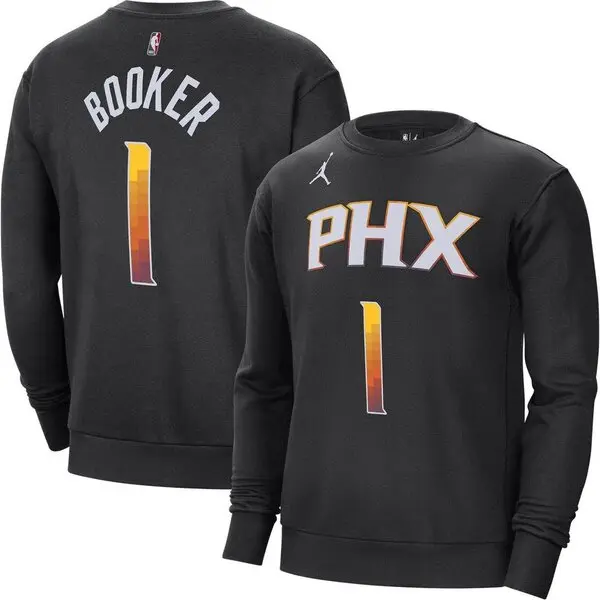 JORDAN BRAND Devin Booker Phoenix Suns Statement Pullover Sweatshirt By - Black
