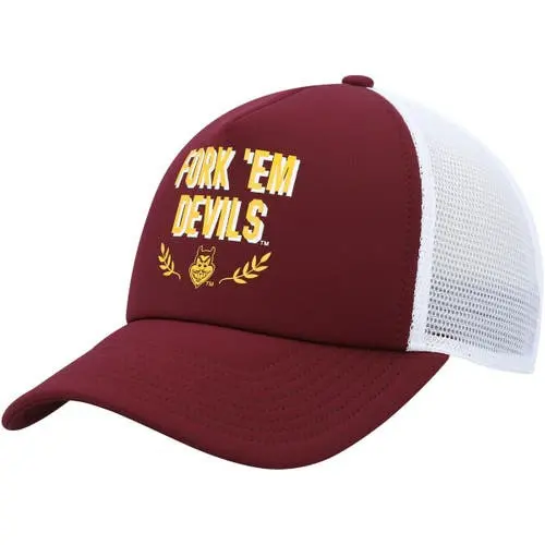 Adidas Arizona State Sun Devils Phrase Foam Front Trucker Adjustable Hat - Maroon
